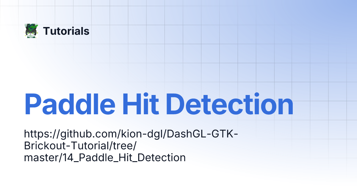Paddle Hit Detection | Tutorials