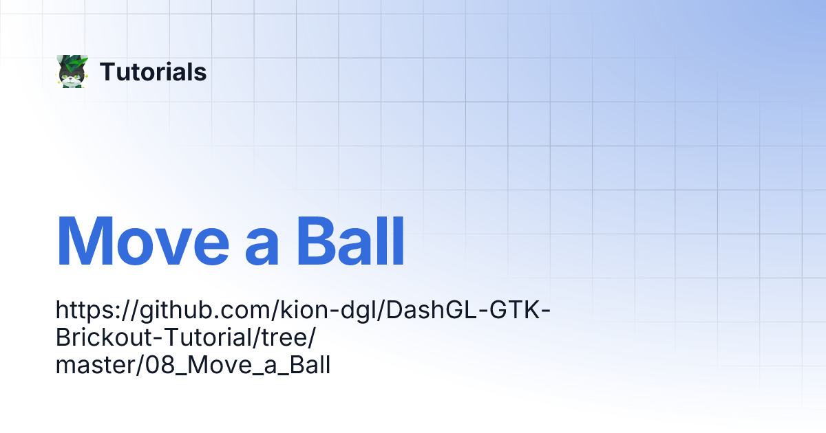 Move a Ball | Tutorials