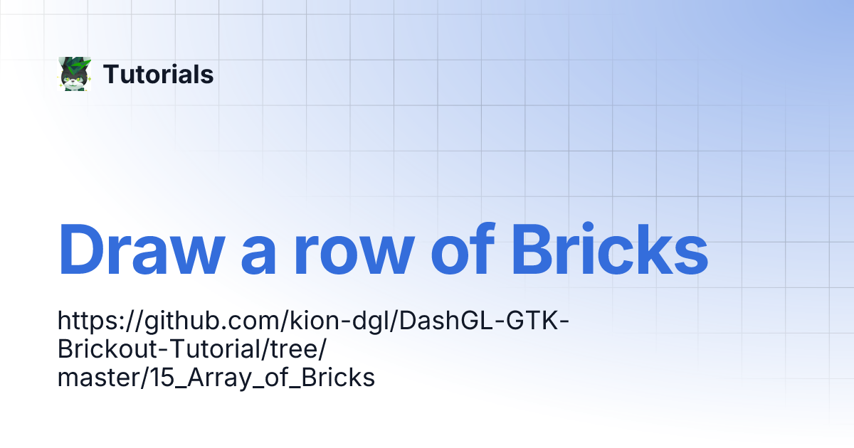 Draw a row of Bricks | Tutorials